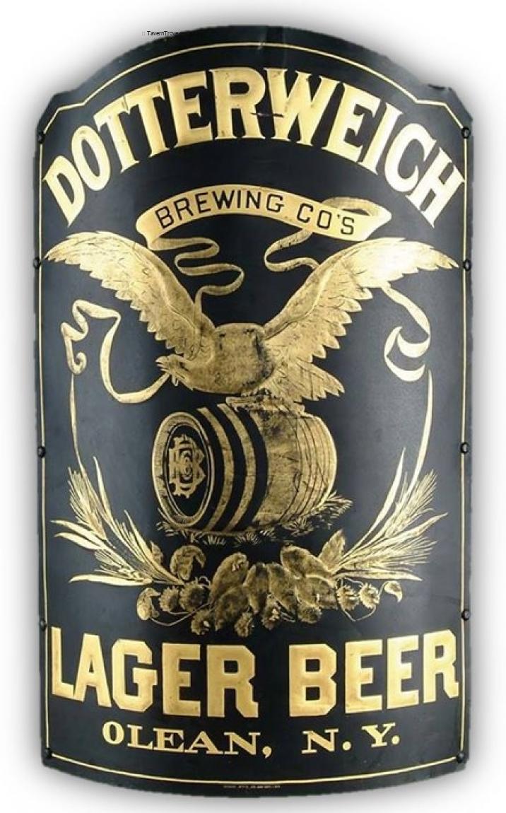 Item #87322 1895 Dotterweich Lager Beer corner sign Corner Sign
