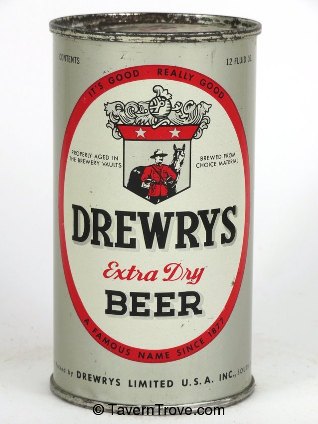 Item #38596 1953 Drewrys Extra Dry Beer Flat Top Can 56-02.1