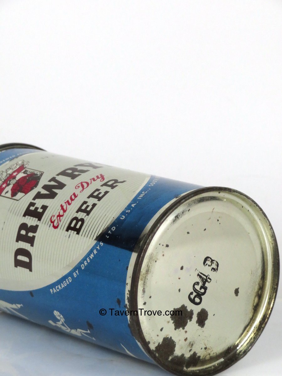 Item #14279 1954 Drewrys Extra Dry Beer (Blue Sports) Flat Top Can 56-04
