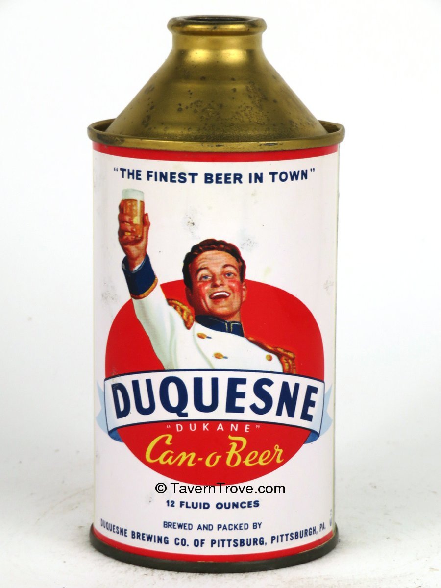 Item #38535 1952 Duquesne Beer Cone Top Can 160-01