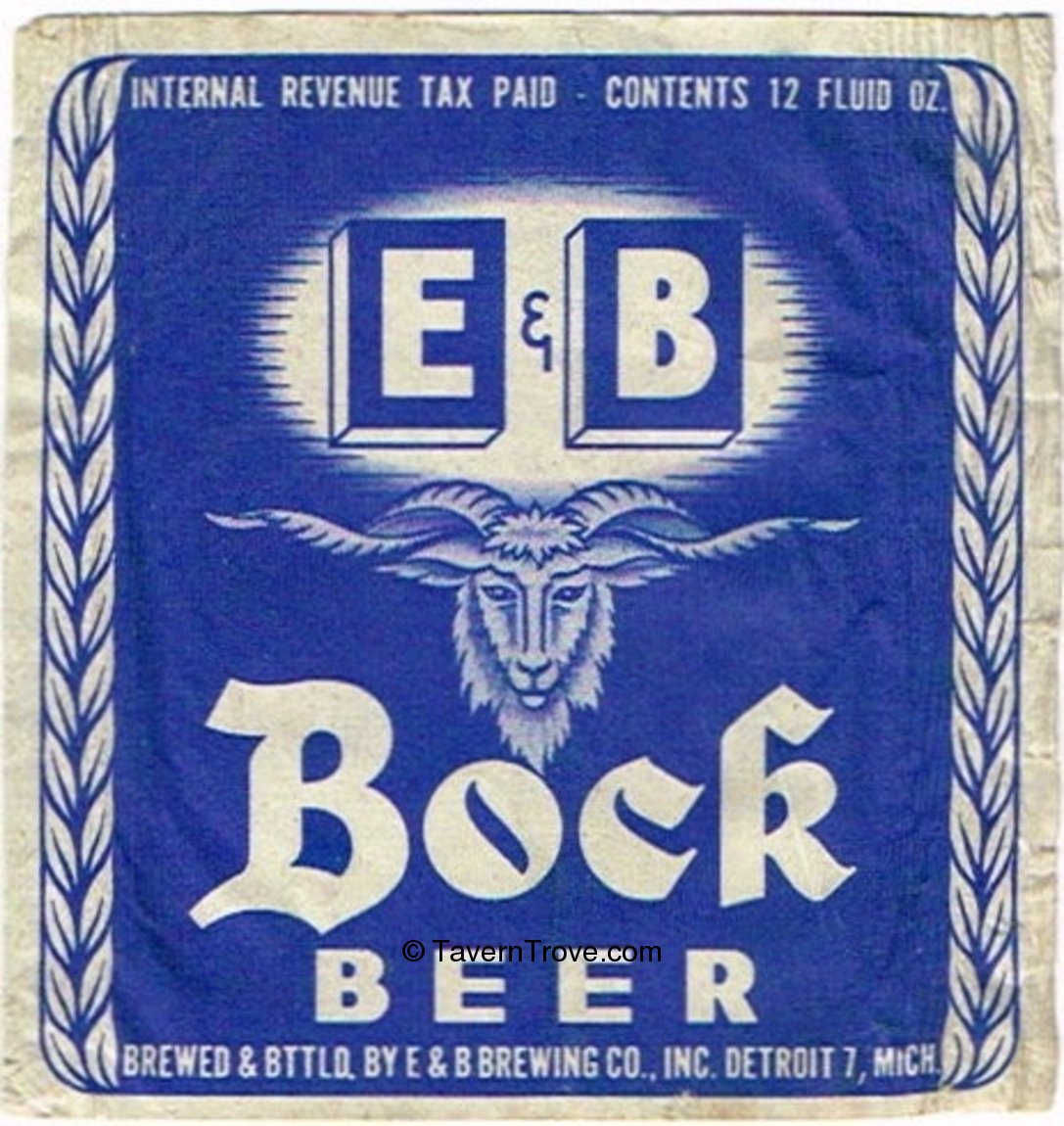Item #88376 1944 E & B Bock Beer Label CS43-