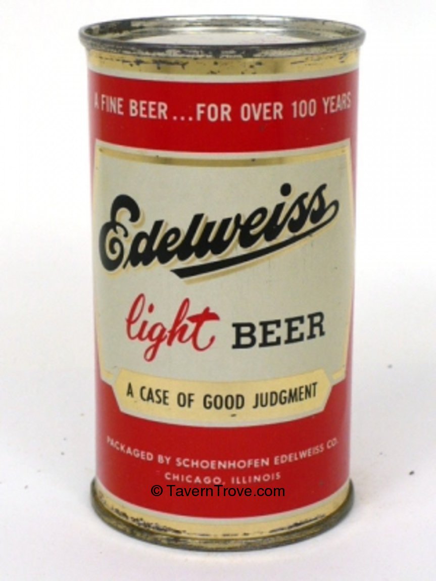 Item #58542 1957 Edelweiss Light Beer Flat Top Can 59-05v