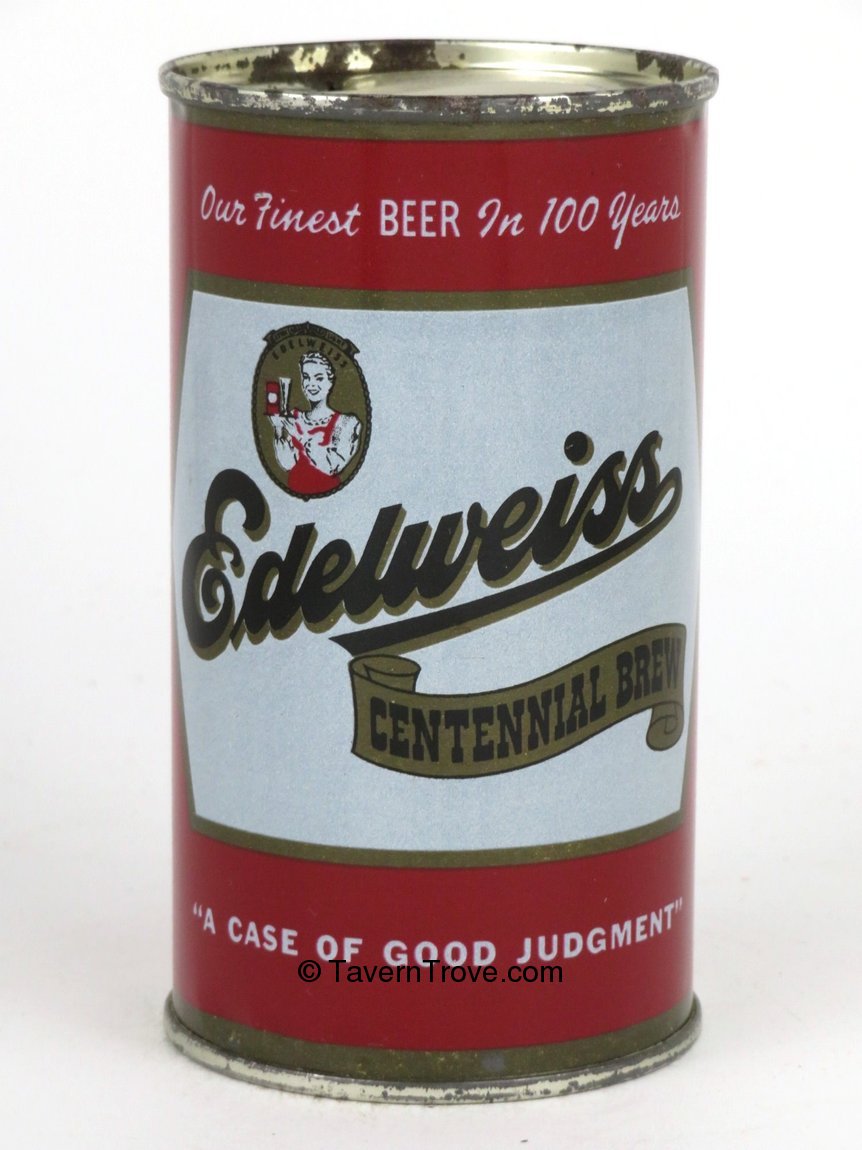Item #34200 1955 Edelweiss Centennial Brew Beer Flat Top Can 59-02