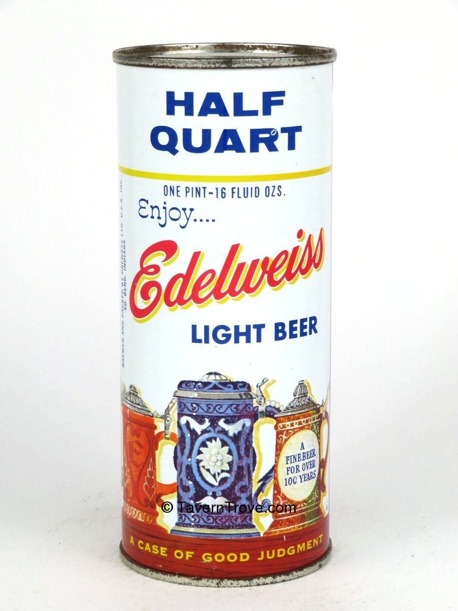 Item #17379 1959 Edelweiss Light Beer Flat Top Can 228-29