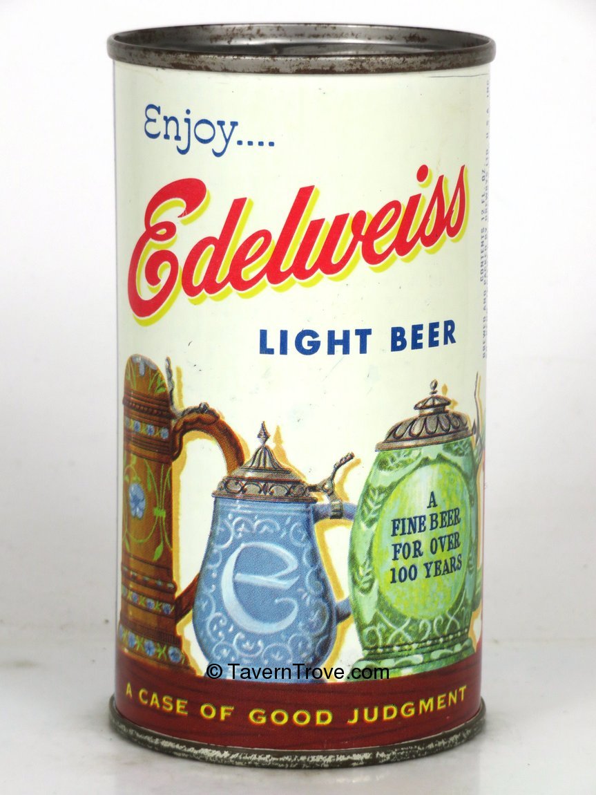 Item #58633 1960 Edelweiss Light Beer Flat Top Can 59-12