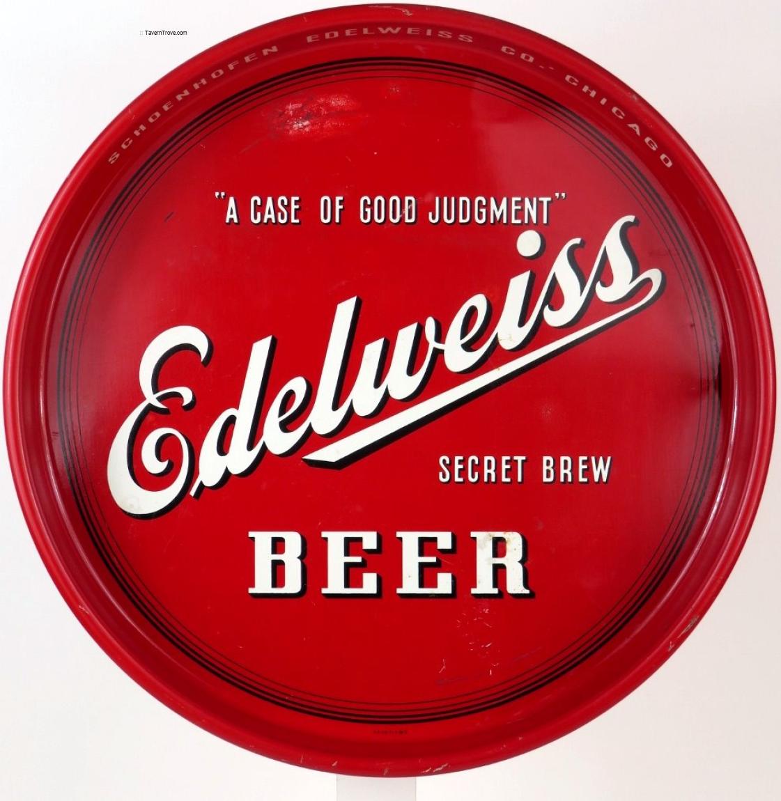Item #4827 1947 Edelweiss Secret Brew Beer Serving Tray