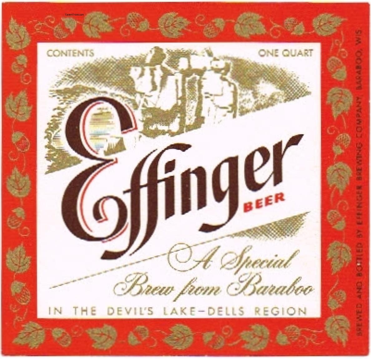 Item #70444 1958 Effinger Beer Label
