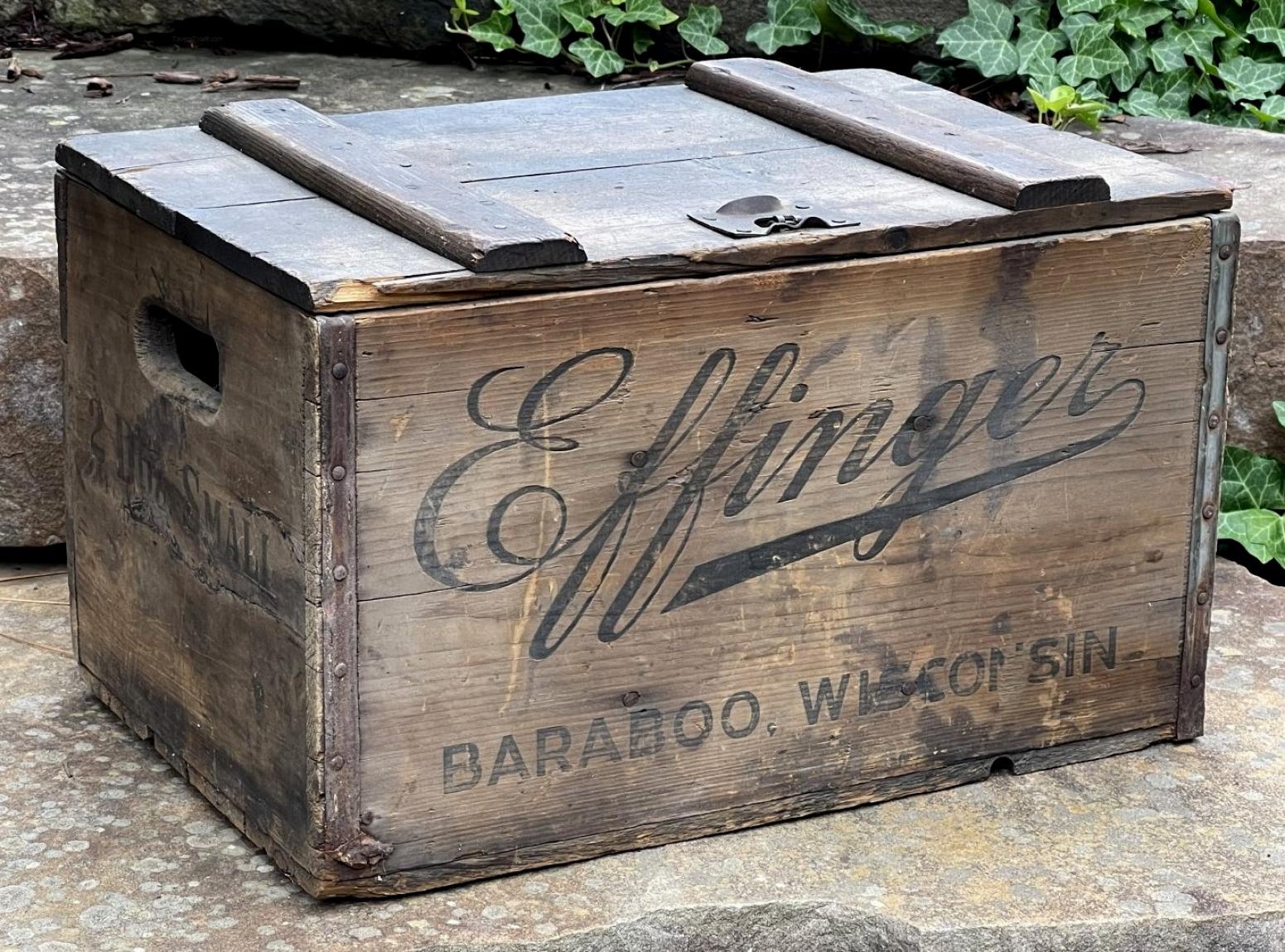 Item #106965 1910 Effinger Beer Wooden Crate