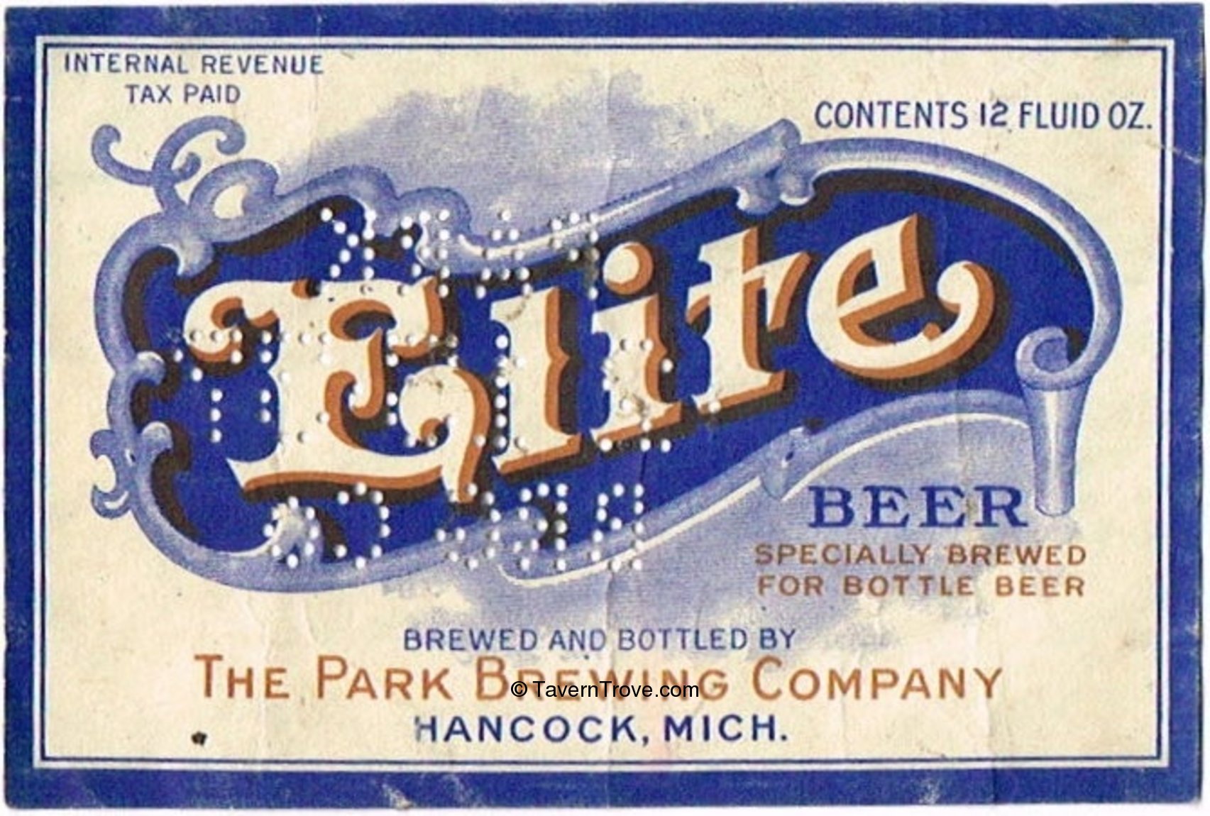 Item #84227 1937 Elite Beer Label CS61-11