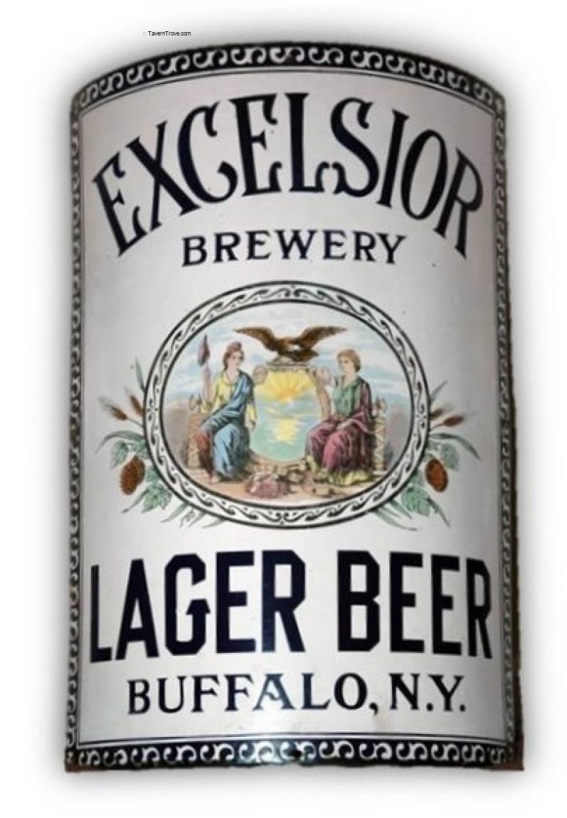 Item #83131 1896 Excelsior Brewery corner sign Corner Sign