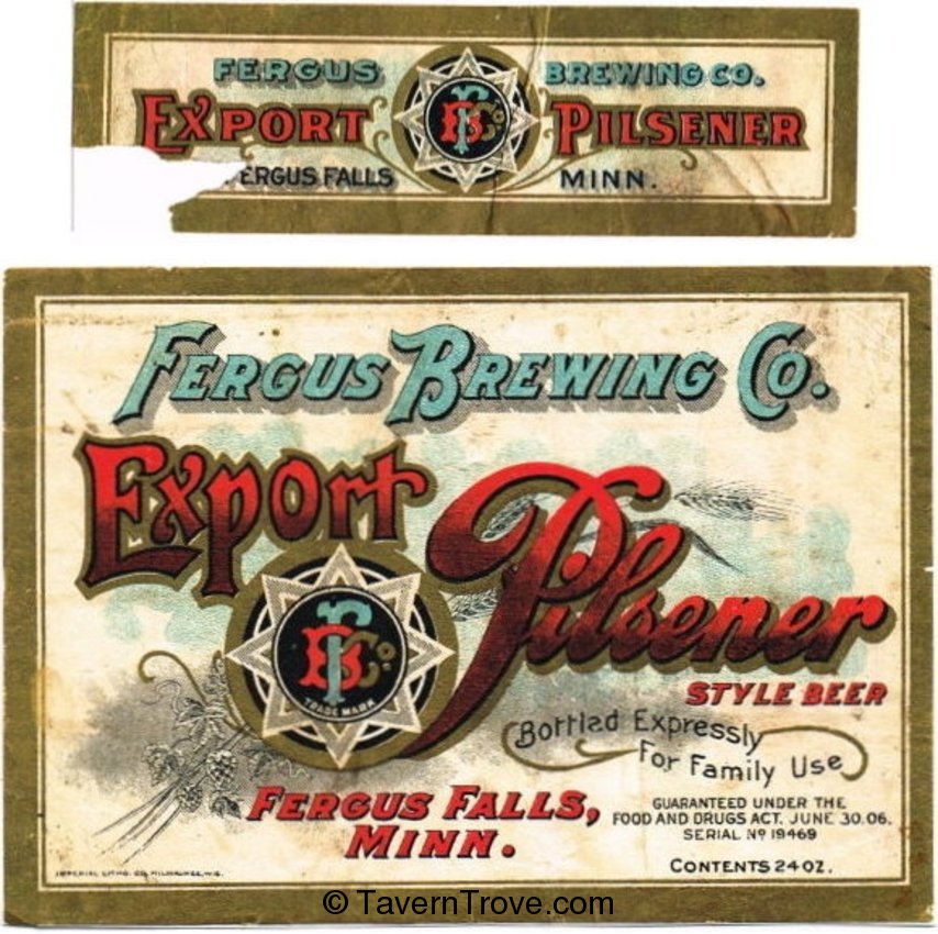 Item #77177 1910 Export Pilsener Beer Label CS82-20