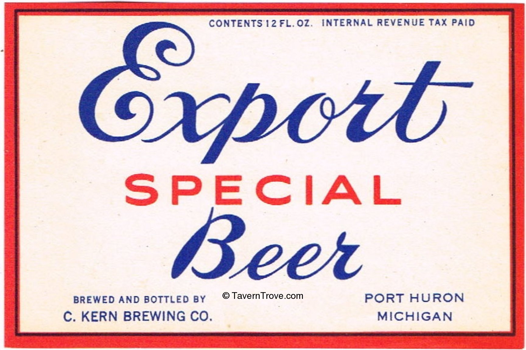 Item #100498 1934 Export Special Beer Label CS70-10