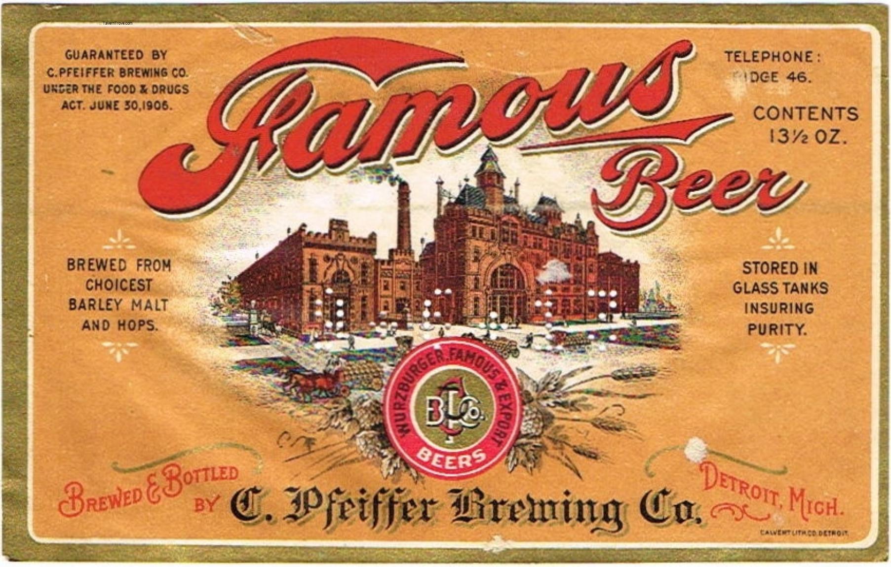 Item #86469 1916 Famous Beer Label CS47-07V