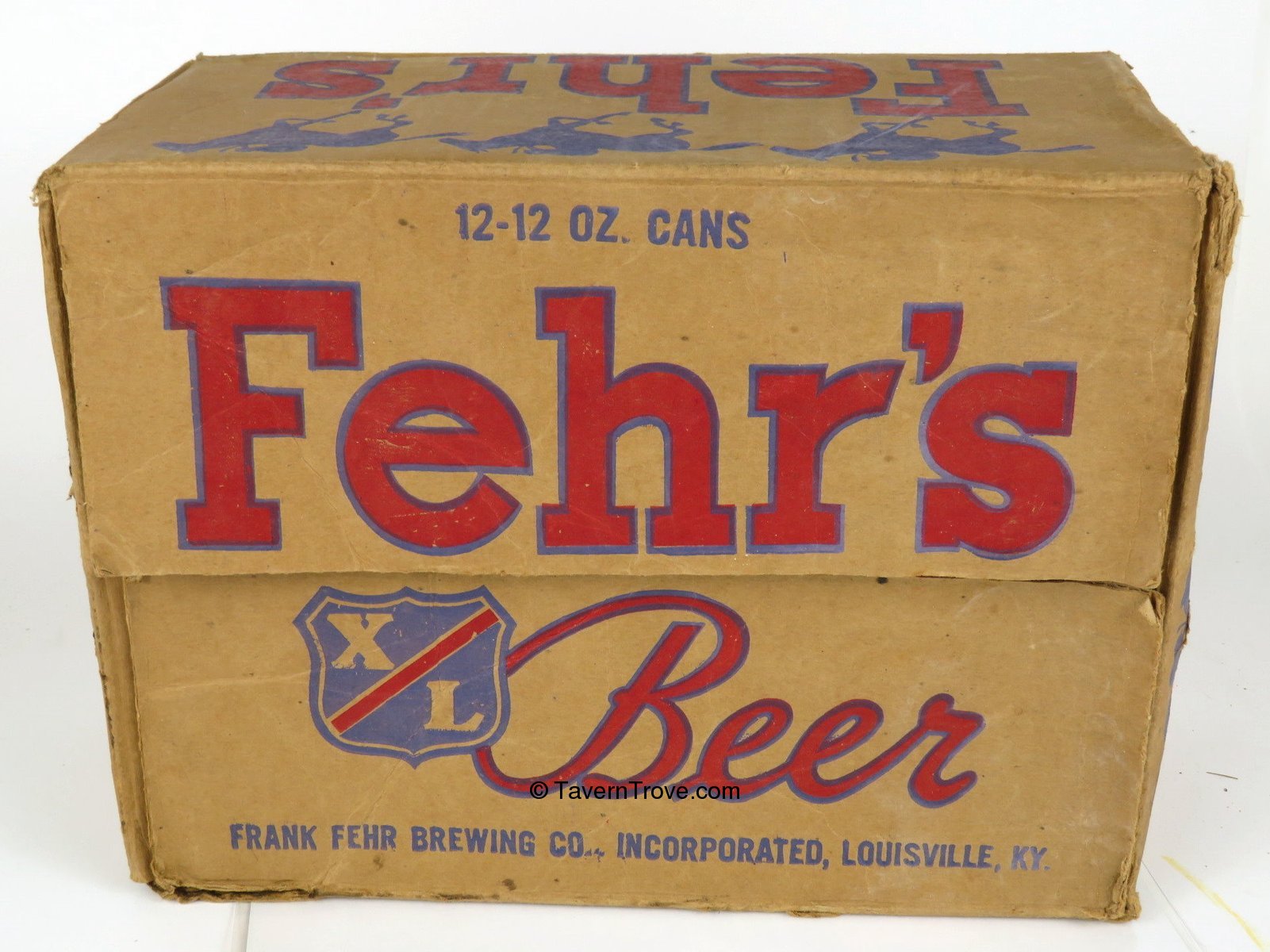 Item #94932 1946 Fehr's Beer 12-pack 12oz Crowntainer Box Container