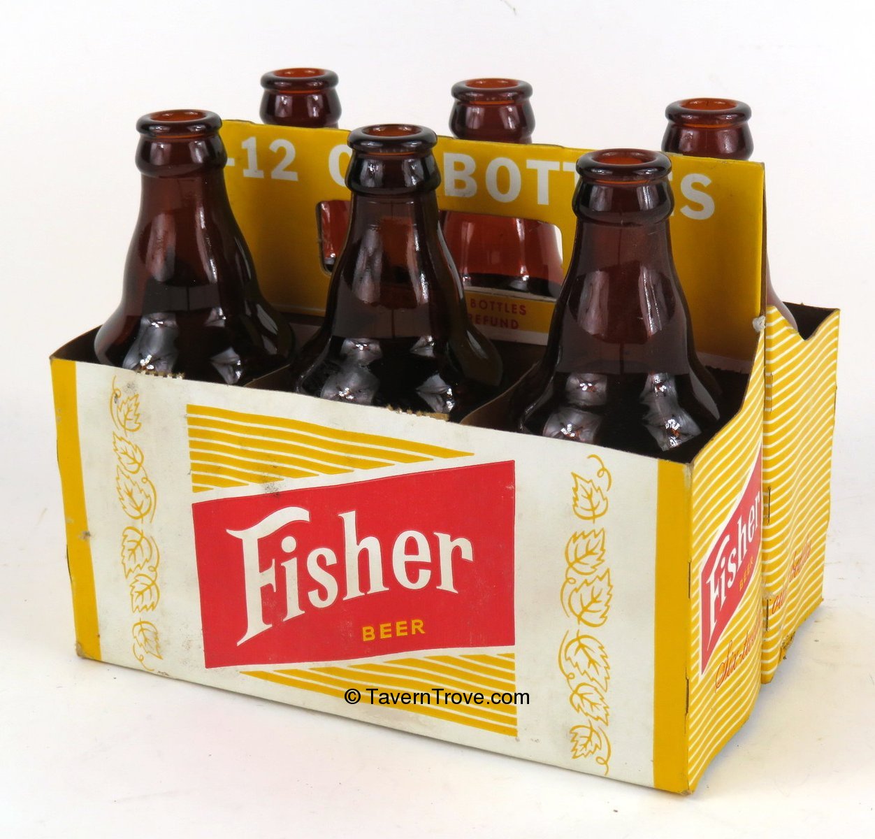 Item #95626 1964 Fisher Beer Steinie Bottle Six Pack Six-pack Holder