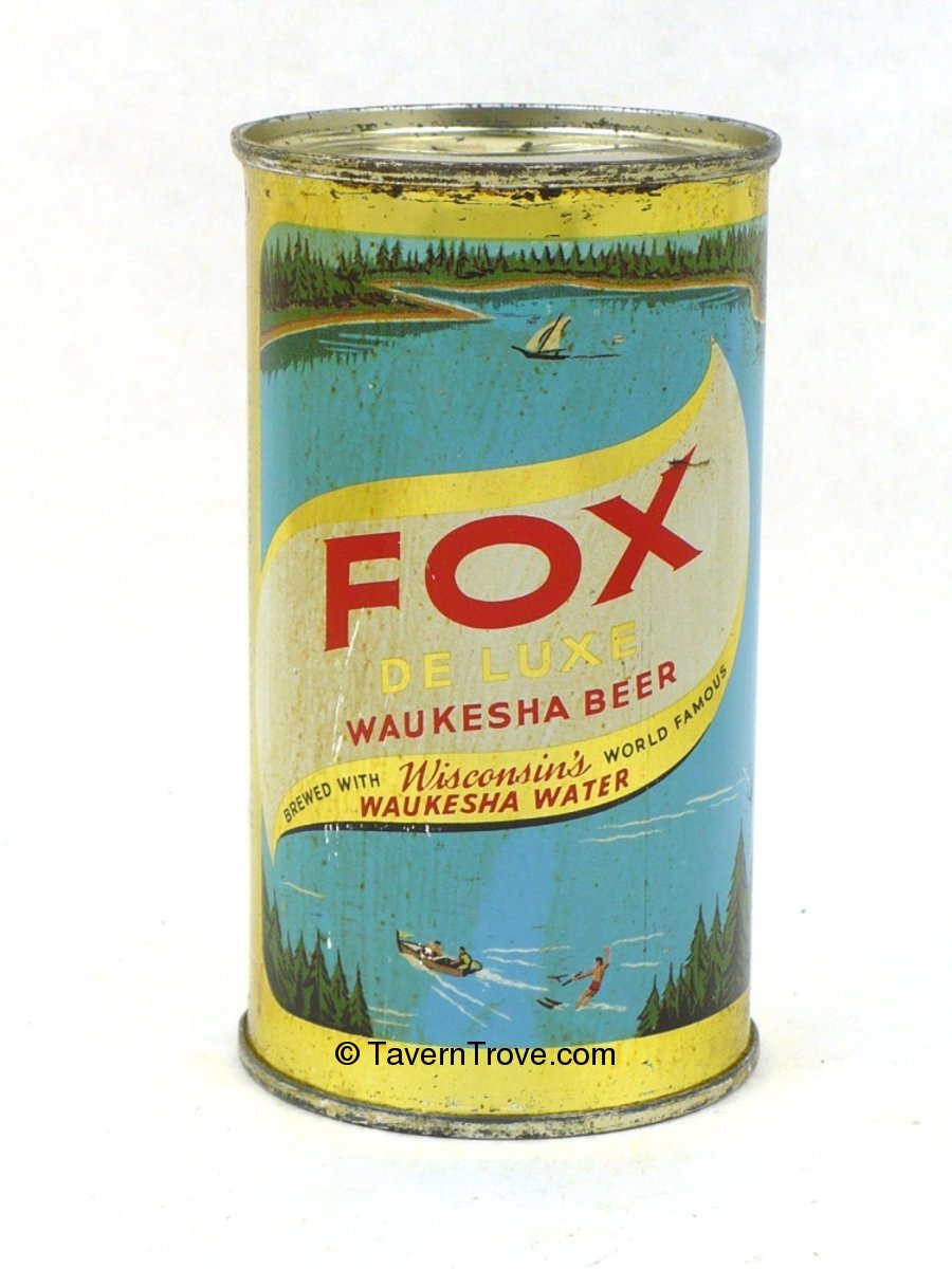 Item #28312 1954 Fox De Luxe Waukesha Beer Flat Top Can 65-25
