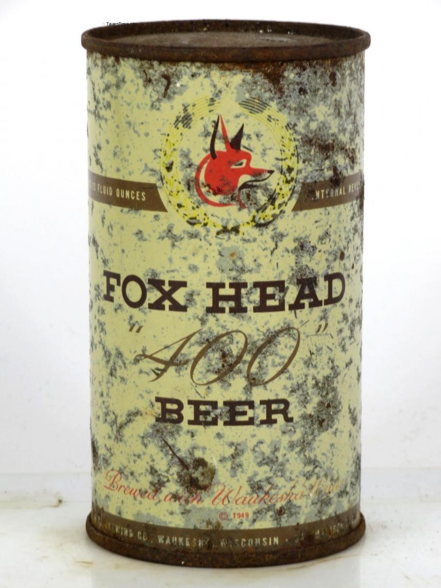 Item #15739 1948 Fox Head "400" Beer Flat Top Can 66-07