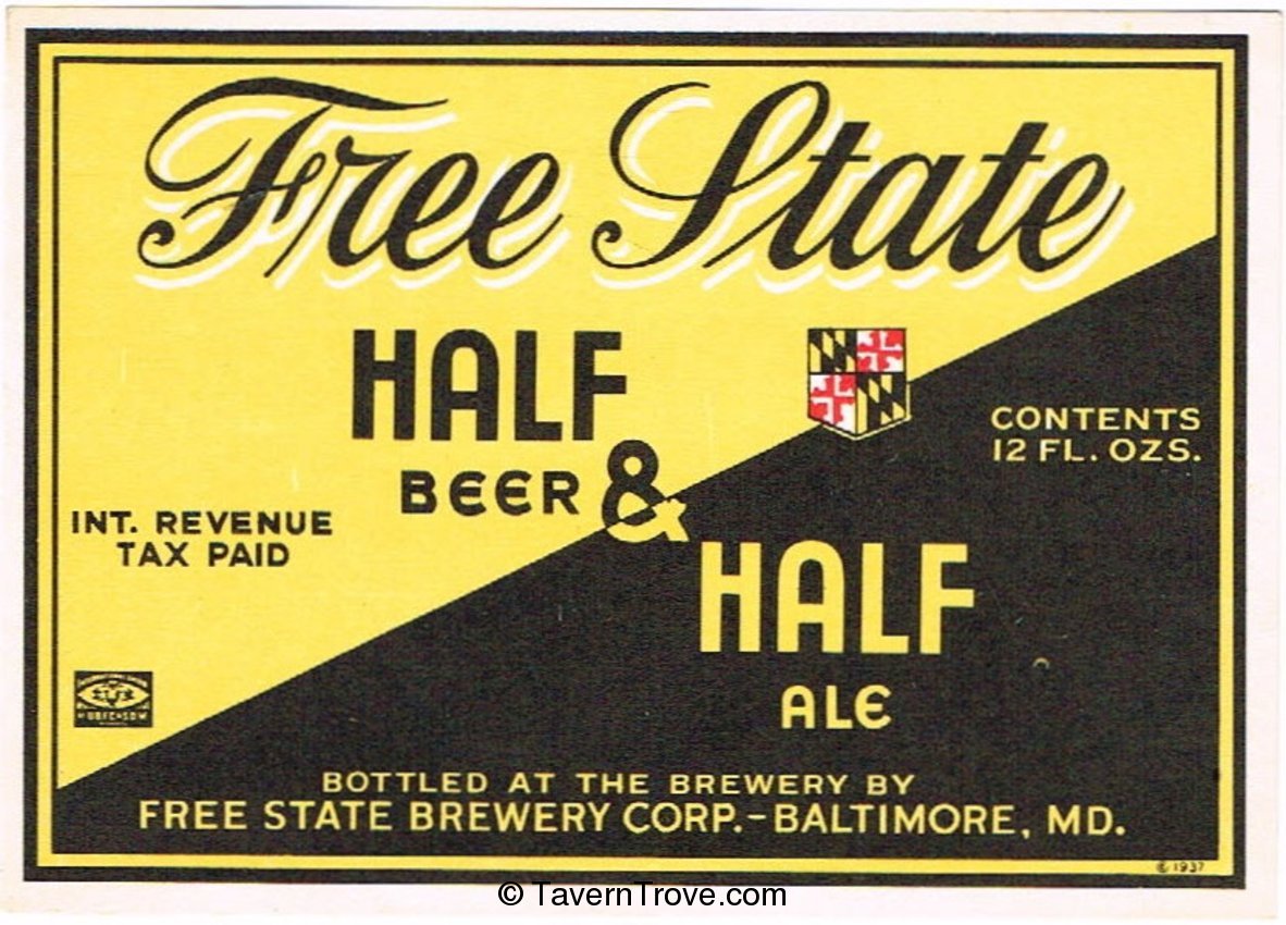 Item #72076 1940 Free State Half & Half Label ES75-23