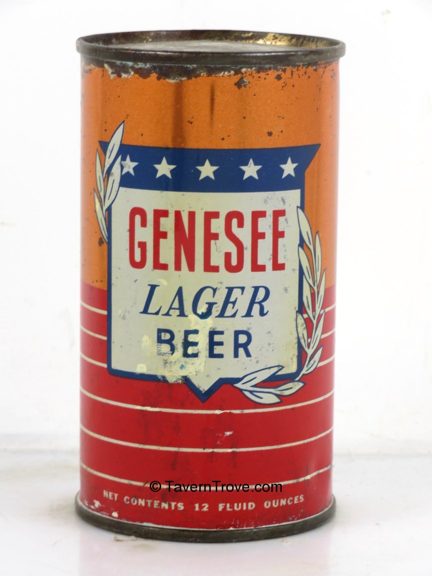 Item #58672 1962 Genesee Lager Beer (touched up) Flat Top Can 68-30