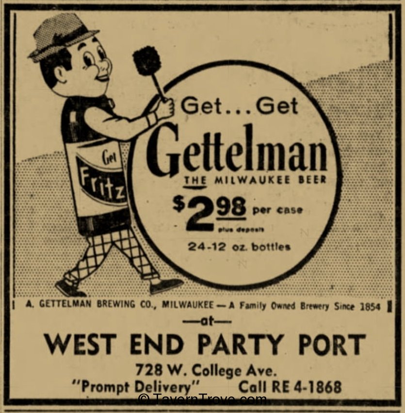Item #35002 1959 Gettelman Beer Paper Ad