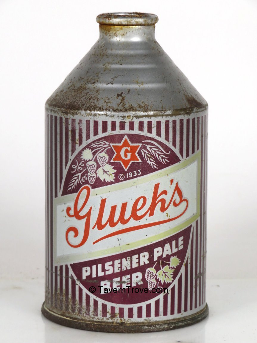 Item #33236 1955 Gluek's Pilsener Pale Beer Crowntainer 194-26