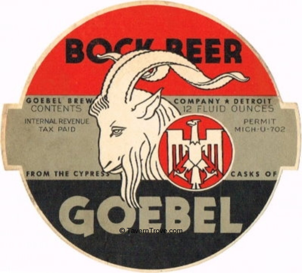 Item #23646 1934 Goebel Bock Beer Label CS44-13