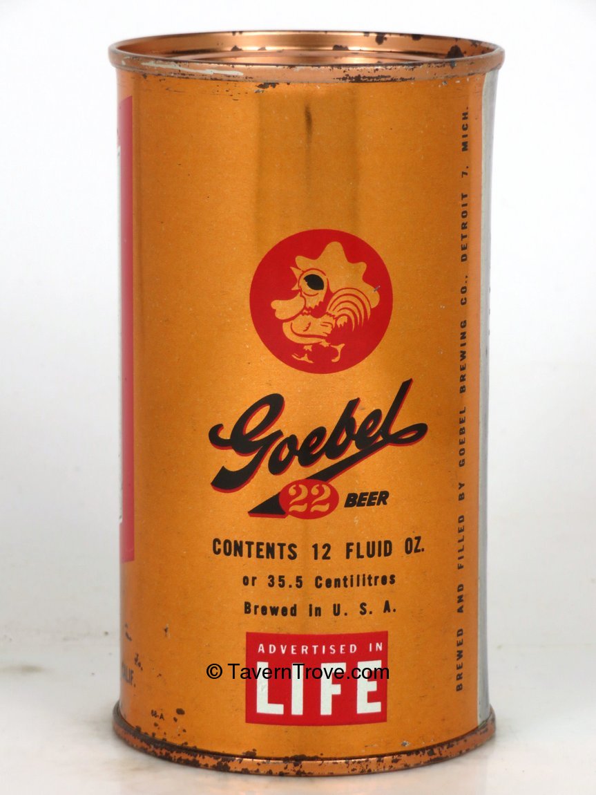 Item #32011 1956 Goebel 22 Beer LIFE Flat Top Can 71-03.1