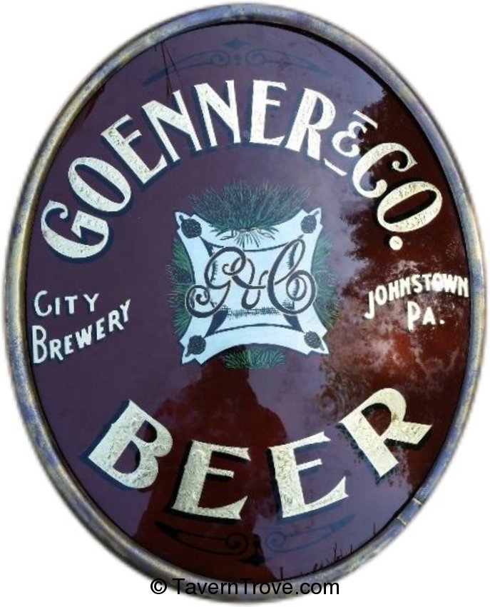 Item #46444 1900 Goenner & Co. ROG corner sign Corner Sign