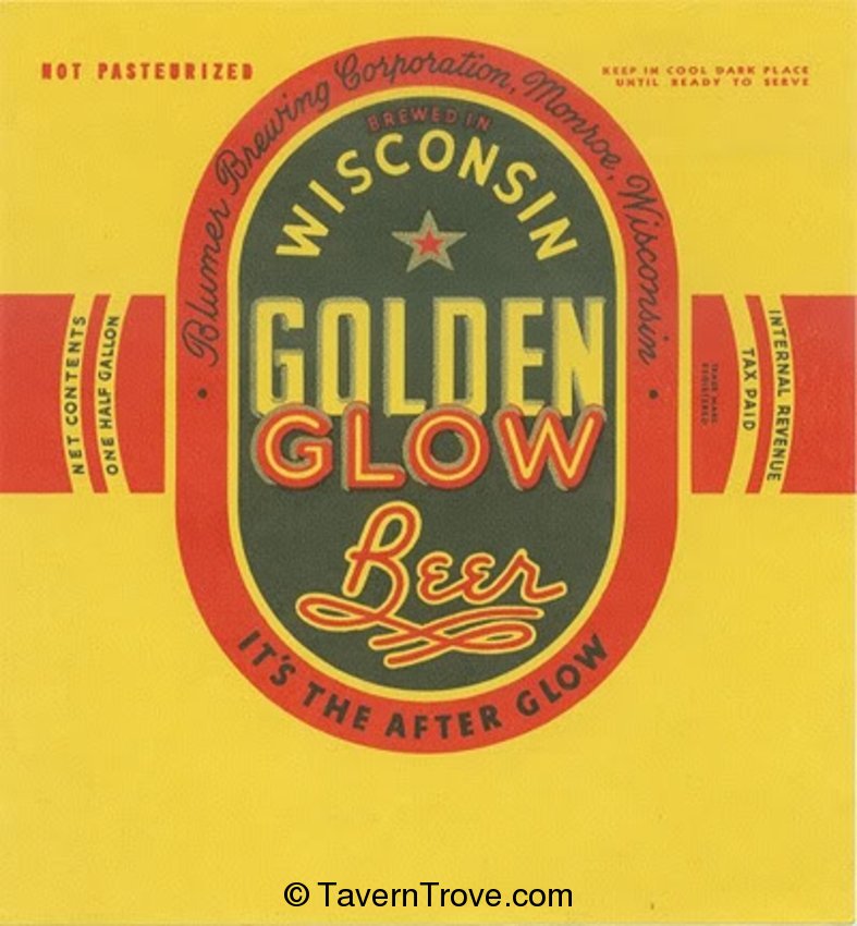 Item #20744 1940 Golden Glow Beer Label WI356-20