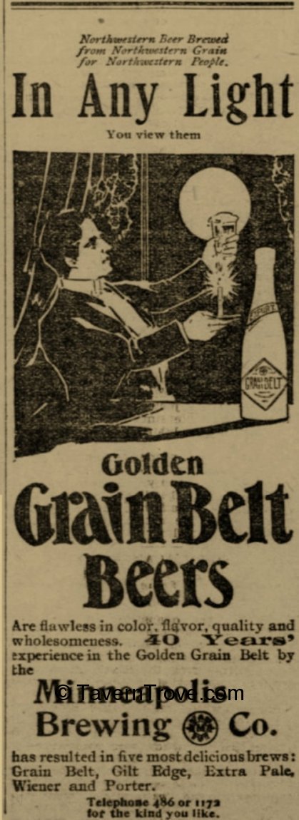 Item #63389 1896 Golden Grain Belt Beers Paper Ad