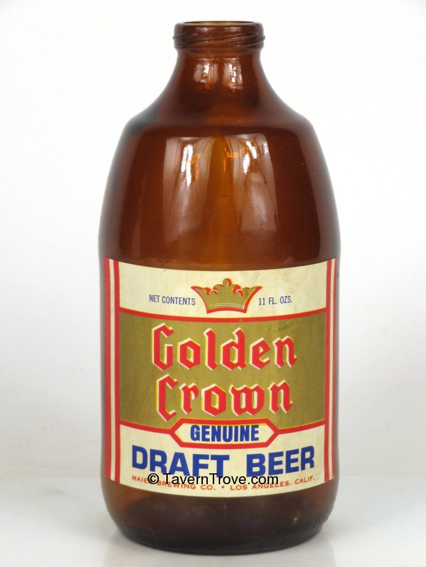 Item #6796 1970 Golden Crown Draft Beer Handy "Glass Can" Bottle