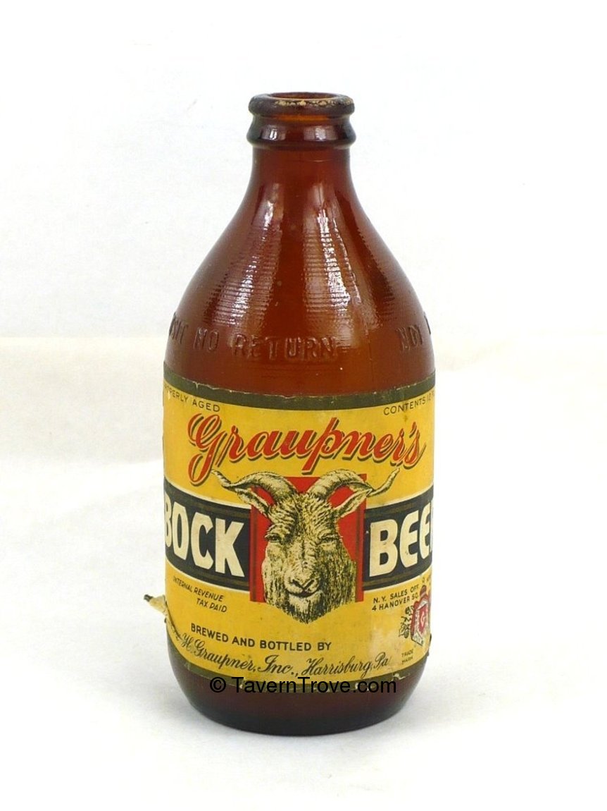 Item #88597 1936 Graupner's Bock Beer Stubby Bottle