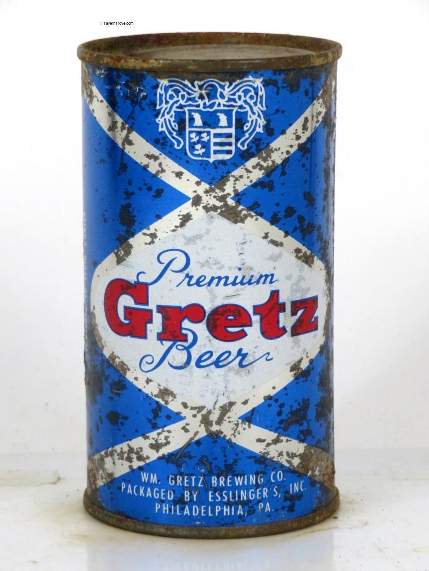 Item #97054 1963 Gretz Premium Beer Flat Top Can 74-35