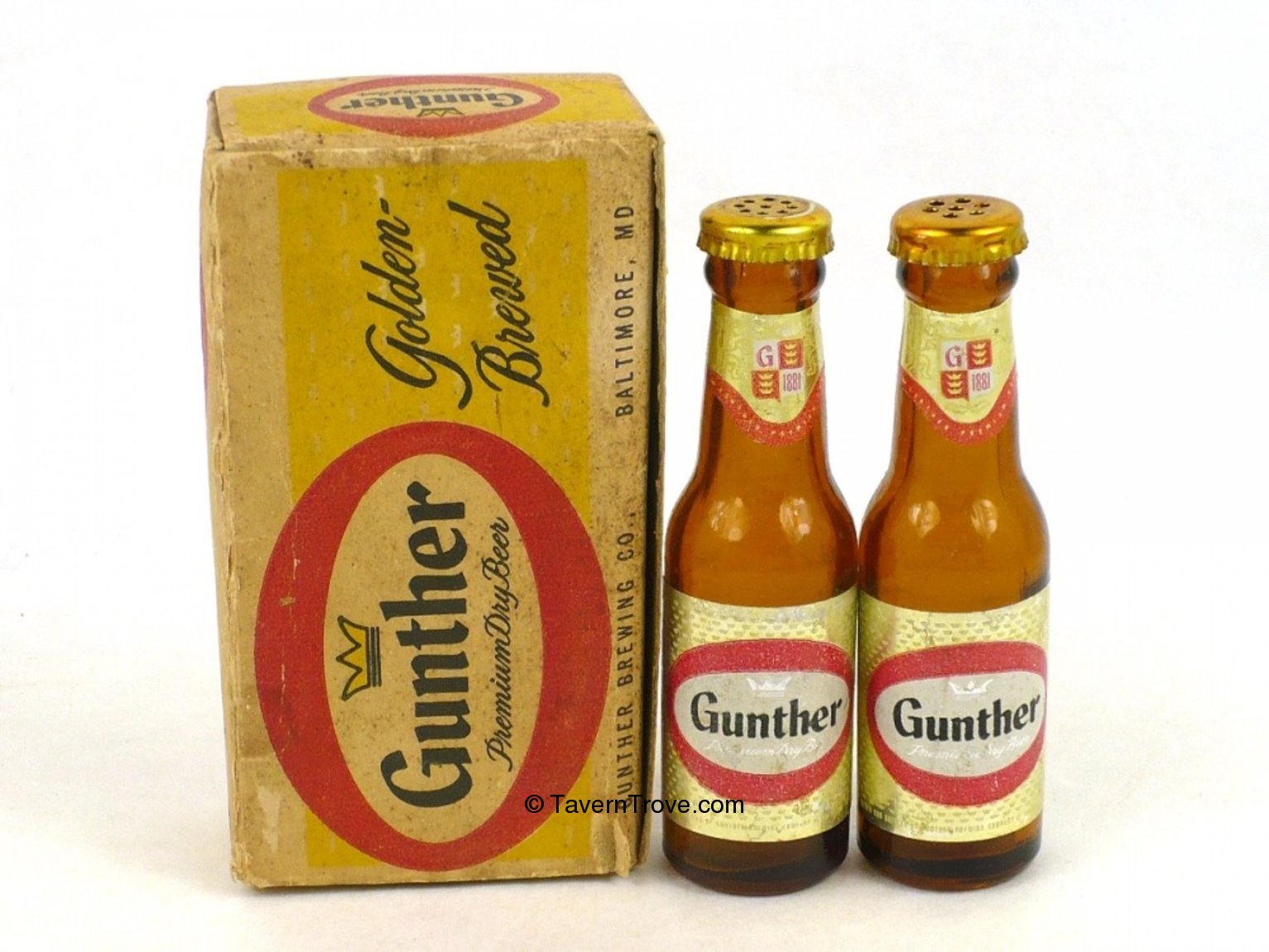 Item #88489 1960 Gunther Beer S&P Set Mini Bottle