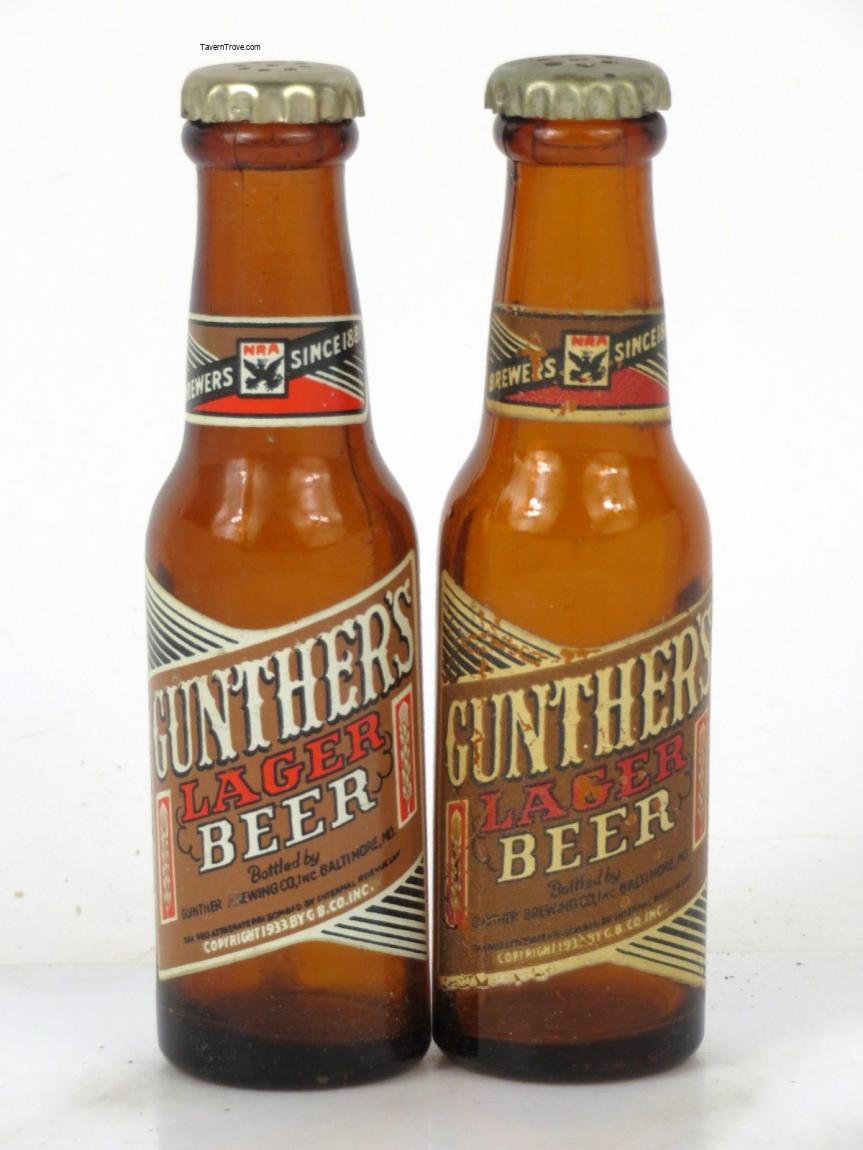 Item #88490 1933 Gunther's Lager Beer S&P Mini Bottle