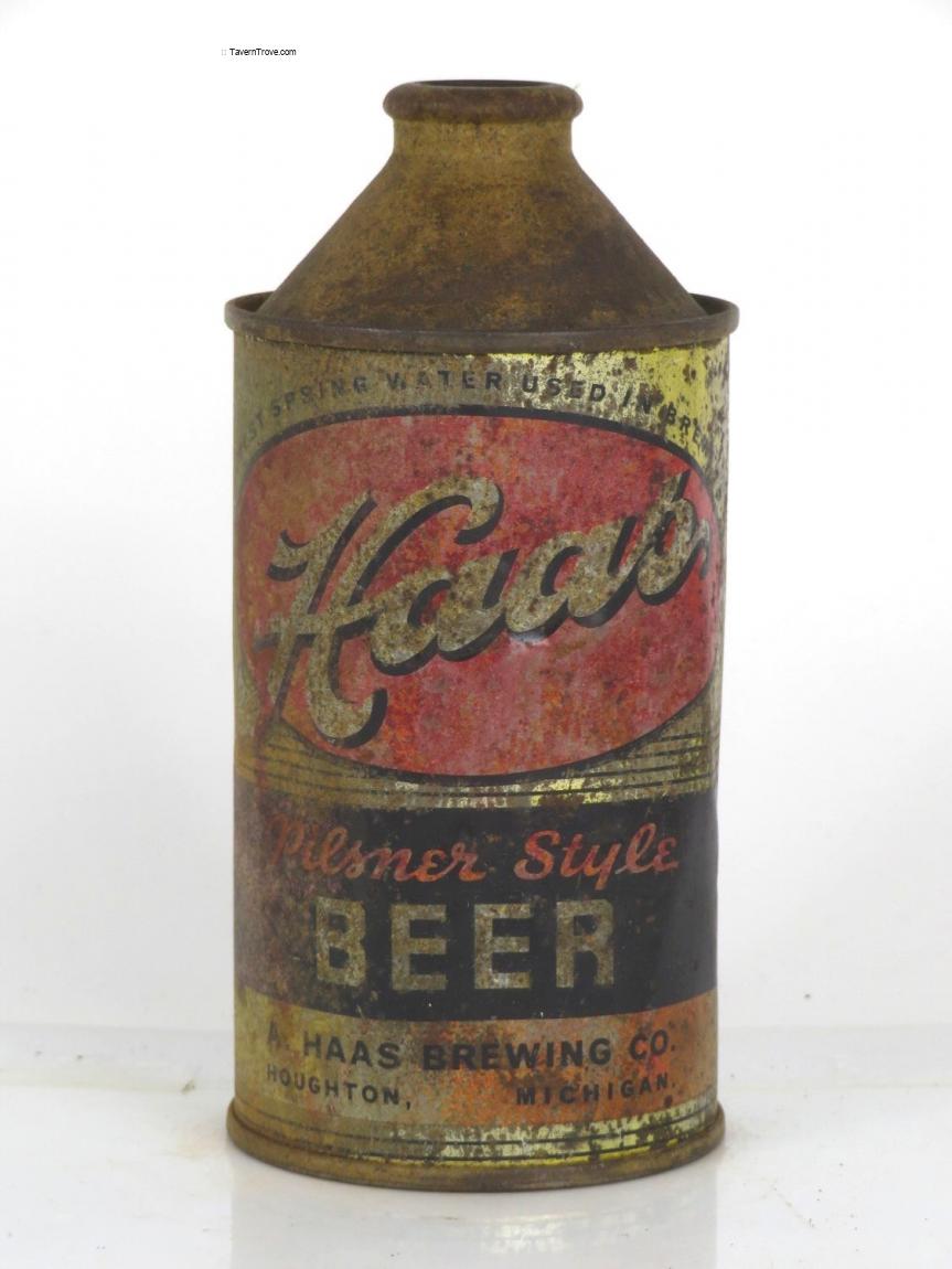 Item #103507 1940 Haas Pilsner Beer Cone Top Can 168-10