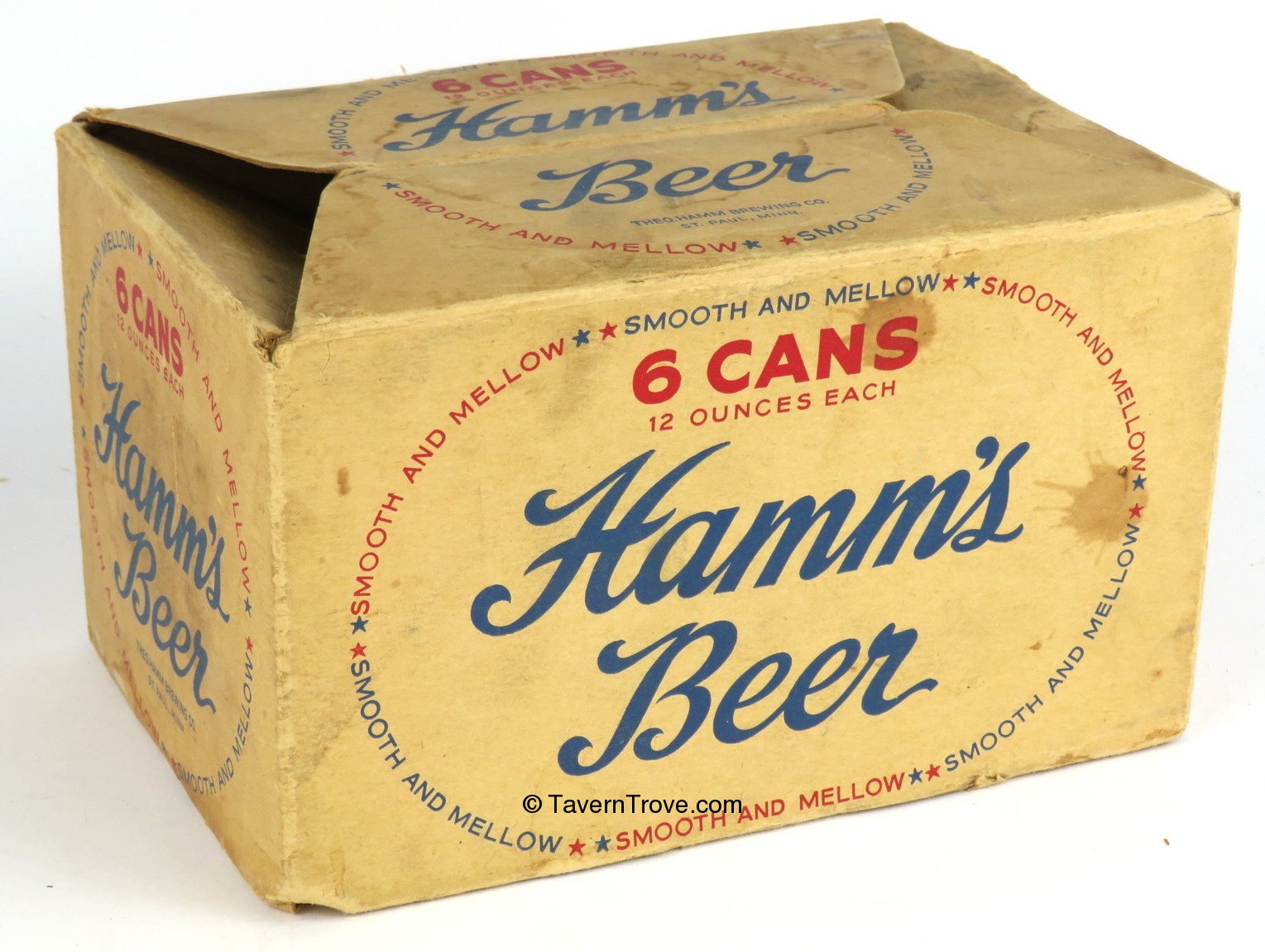 Item #94186 1958 Hamm's Preferred Beer six pack box Six-pack Holder