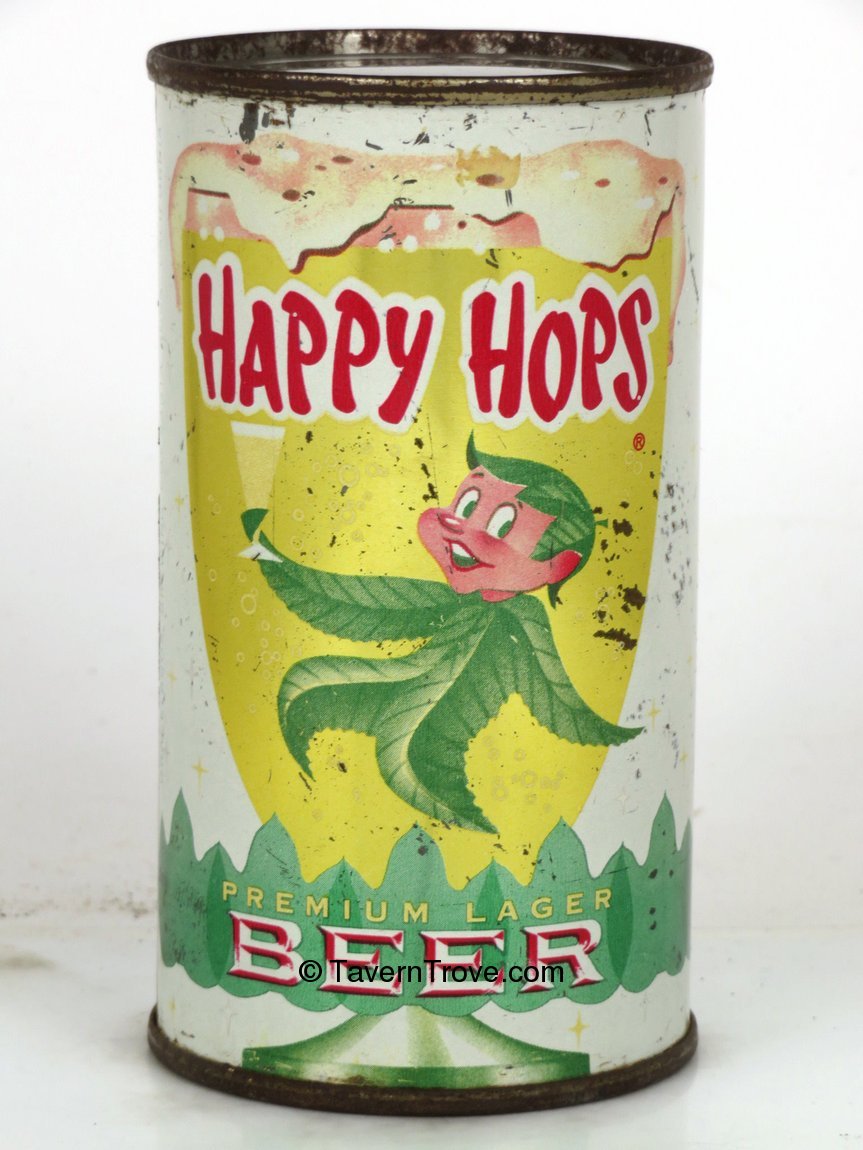 Item #58714 1957 Happy Hops Beer Flat Top Can 80-15