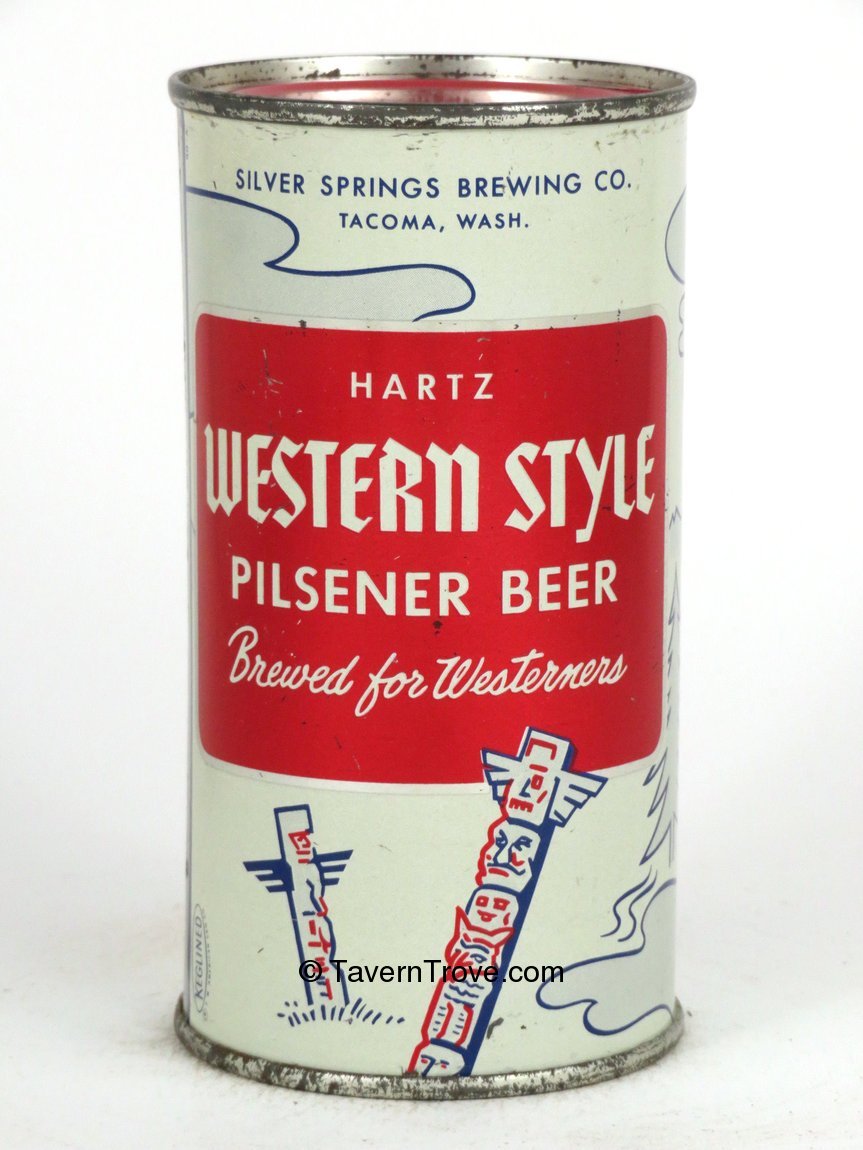 Item #1616 1960 Hartz Western Style Beer Flat Top Can 145-10