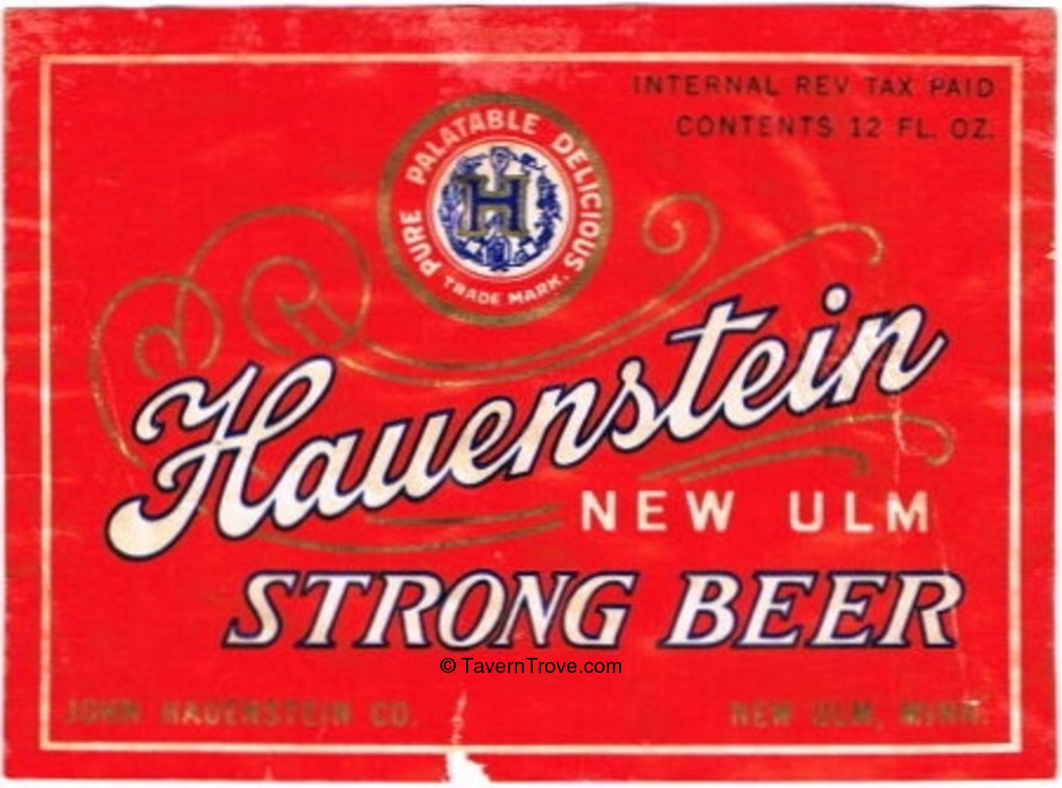 Item #77209 1950 Hauenstein Beer Label CS93-11