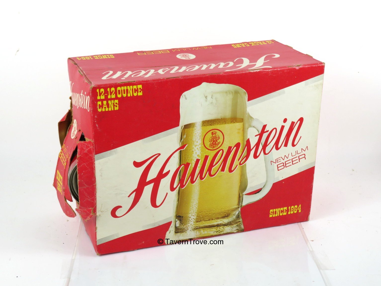 Item #96229 1969 Hauenstein Beer full 12-Pack Can Box Case Box T74-11