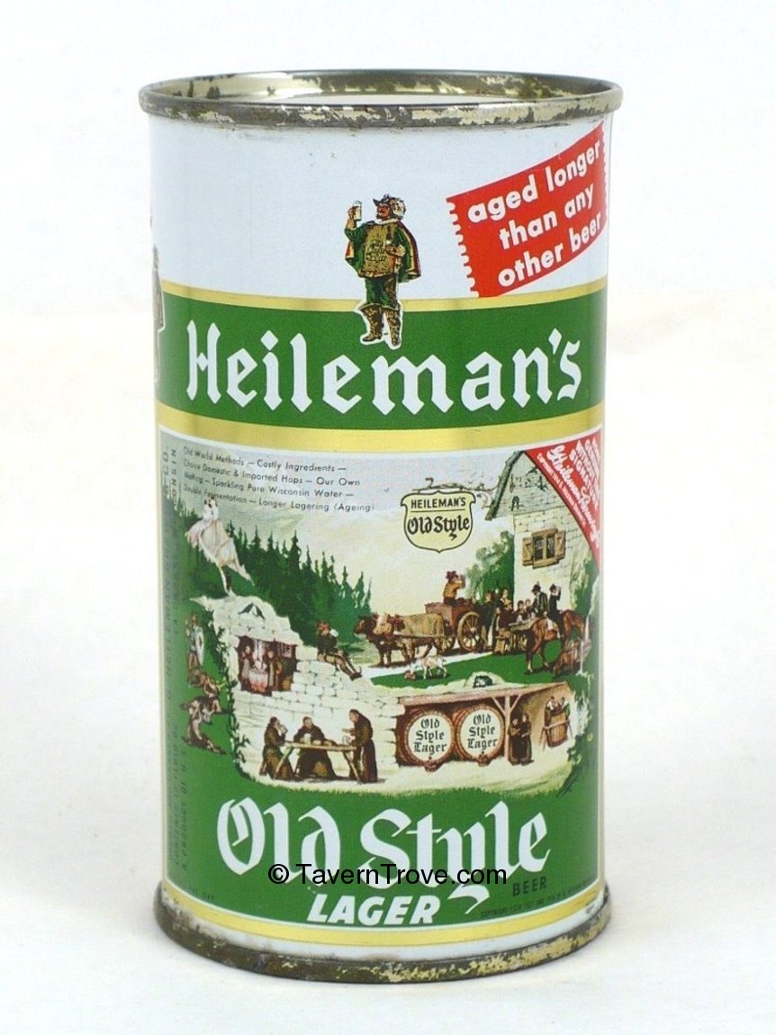 Item #88628 1958 Heileman's Old Style Lager Beer Flat Top Can 108-15v