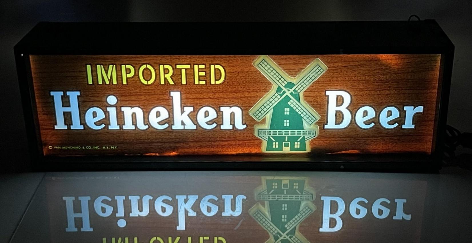 Item #37351 1965 Heineken Beer Windmill Box Sign