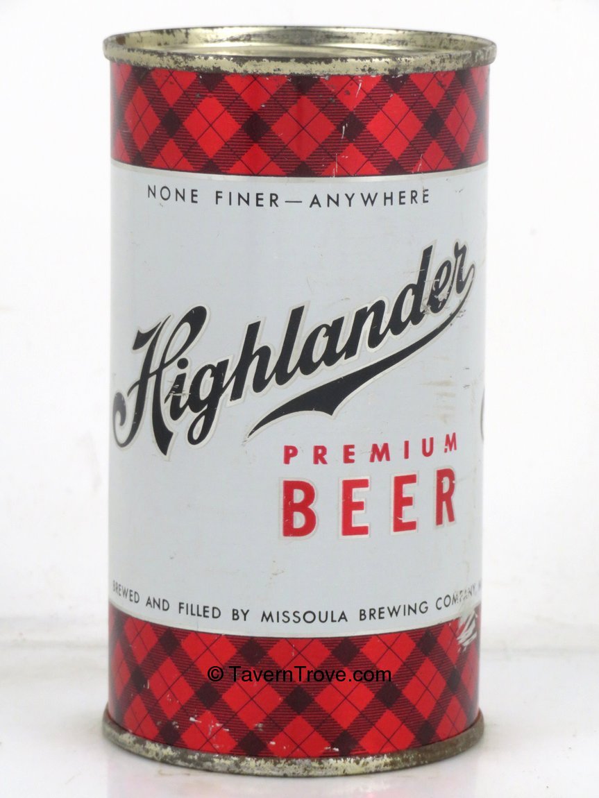 Item #98135 1958 Highlander Beer Flat Top Can 82-13.2b