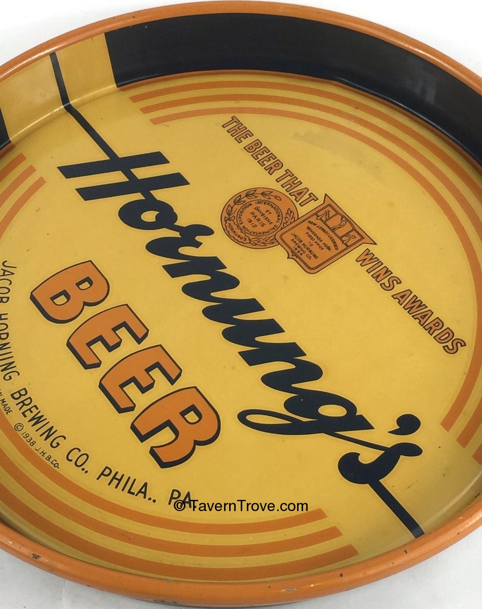Item #88041 1939 Hornung Beer Serving Tray