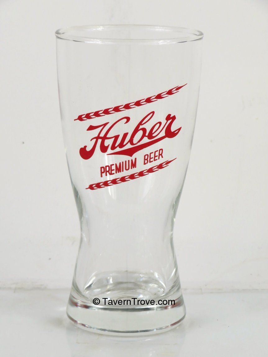 Item #33568 1958 Huber Premium Beer ACL Drinking Glass