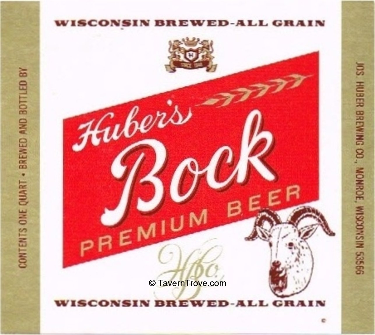 Item #29888 1975 Huber's Bock Beer Label