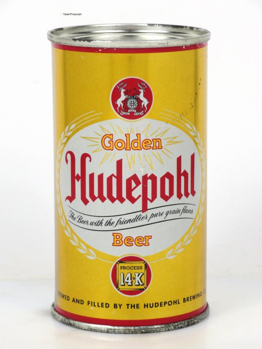 Item #104652 1954 Hudepohl Golden Beer Flat Top Can 84-13.2a