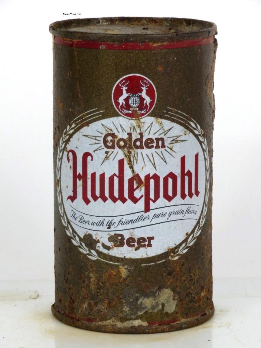 Item #38643 1952 Hudepohl Golden Beer Flat Top Can 84-11