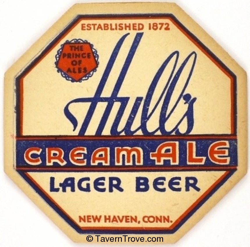 Item #11979 1937 Hull's Cream Ale/Lager Beer Coaster CT-HUL-3